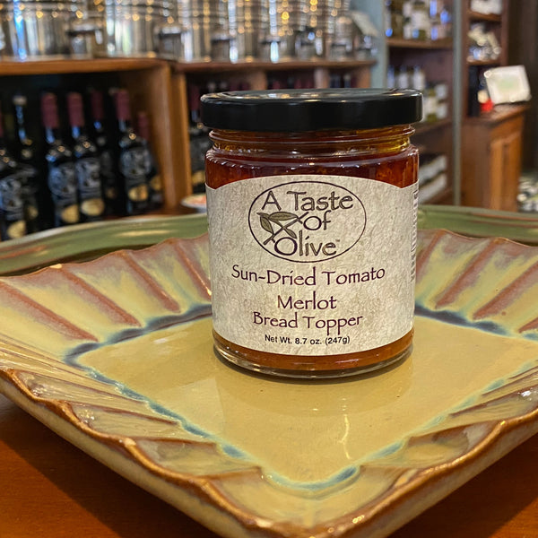 Sun Dried Tomato Merlot Bread Topper - A Taste of Olive